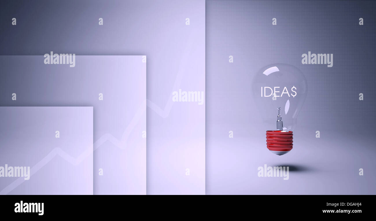 Light bulb is ideas for stock and business Stock Photo - Alamy