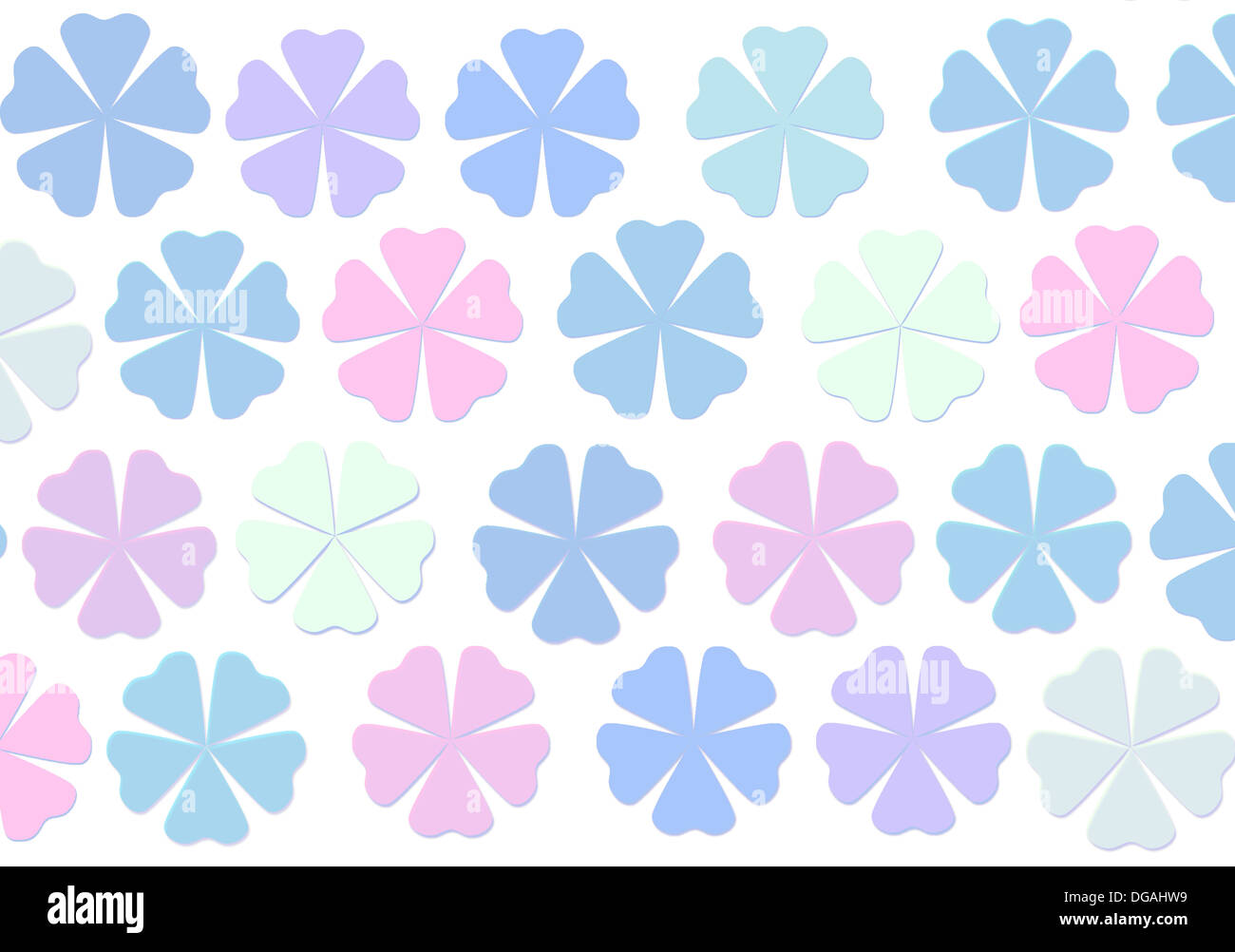 Colorful Clover with white background Stock Photo - Alamy