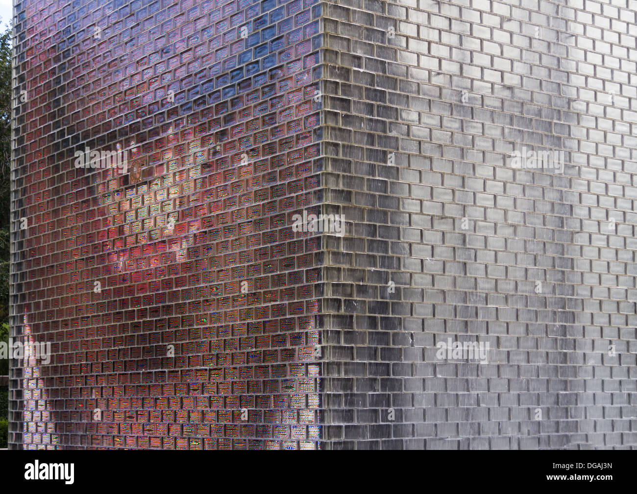 Close up detail of Face display on Crown Fountain, Millennium Park ...