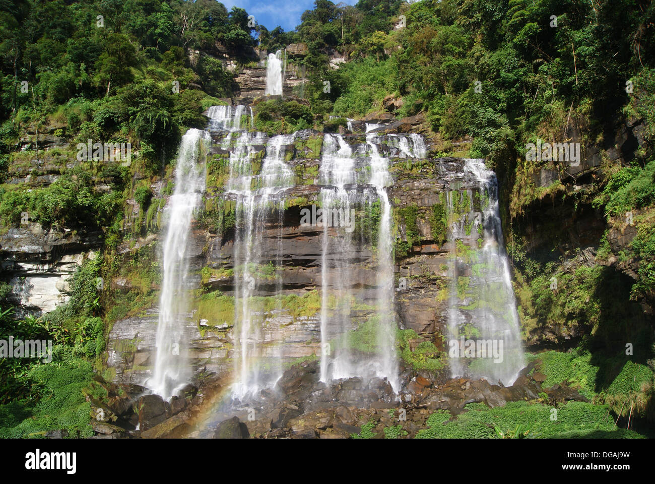 View of the Kamet Falls, centerpiece of the Treetop Explorer ...