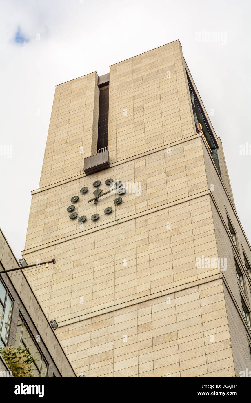 Clock tower of the townhall, city hall, of Stuttgart, South German ...