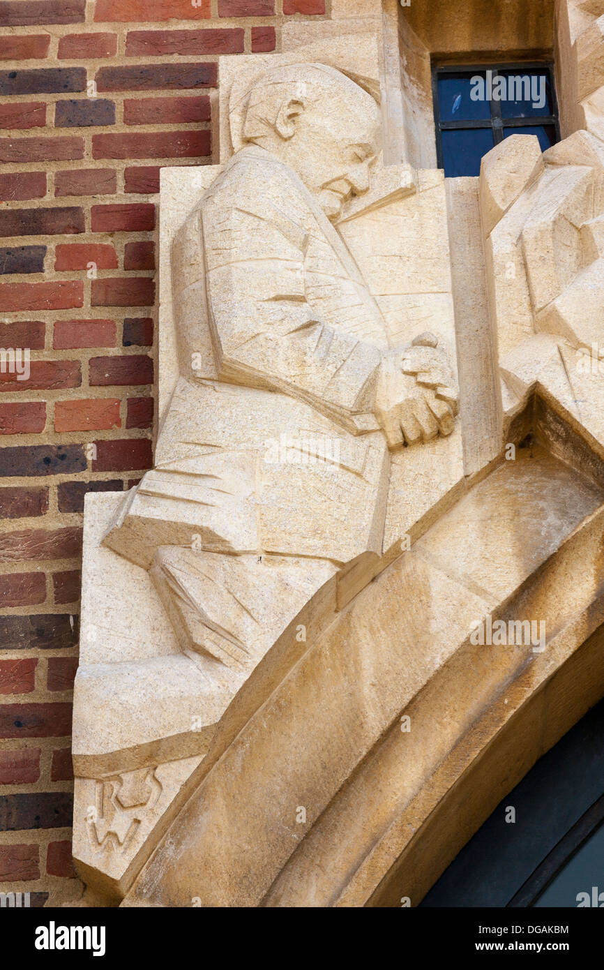 Statue of Reginald Somerset Ward on the west front, Guildford Cathedral ...