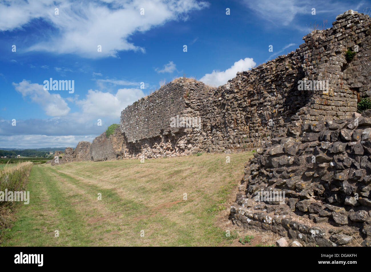 Walls of Roman town of Caerwent Venta Silurum Monmouthshire Gwent South ...