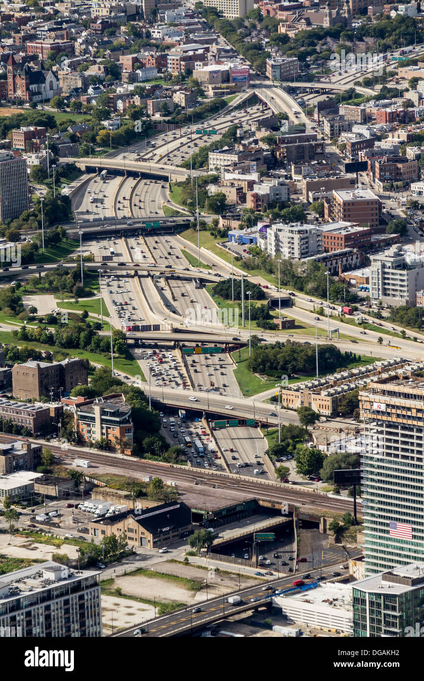 Kennedy expressway aerial hi-res stock photography and images - Alamy