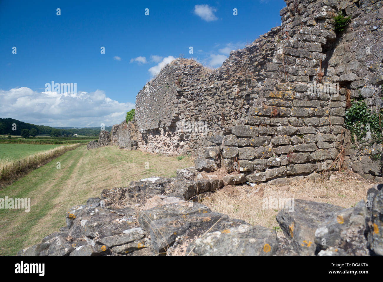 Walls of Roman town of Caerwent Venta Silurum Monmouthshire Gwent South ...