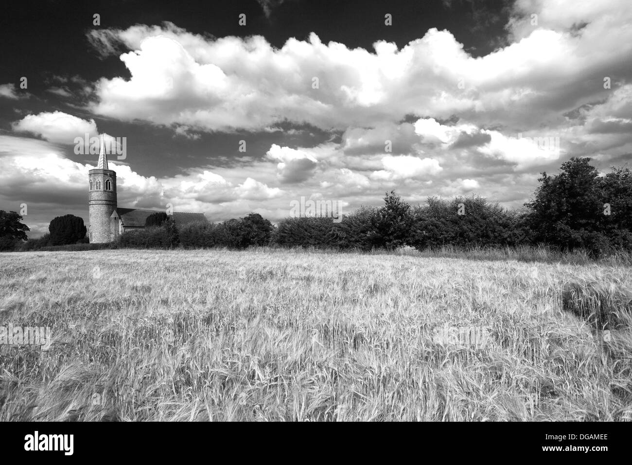 St Georges parish church, Shimpling village, Norfolk County, England ...