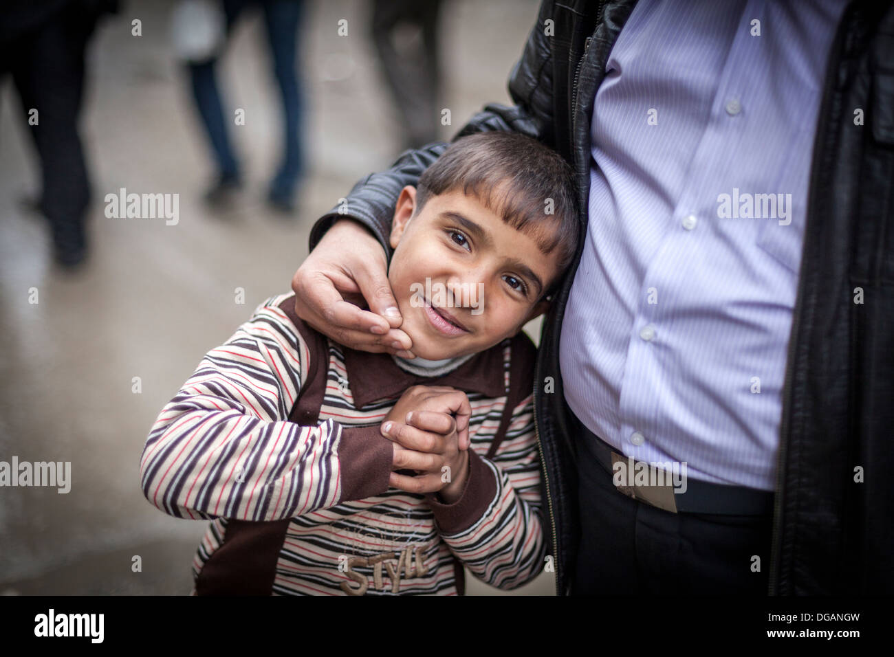 !7/02/13 Aleppo, Syria. Young boy on the street in Aleppo Stock Photo ...