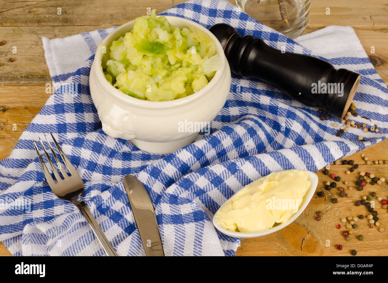 A traditional Halloween meal, colcannon in a still life Stock Photo - Alamy