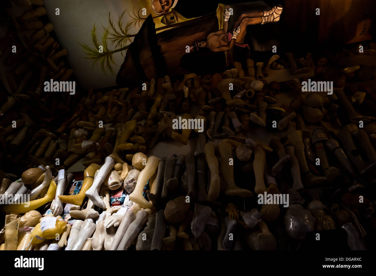 Wax votive offerings, related to healing, seen in the Votive Offering ...