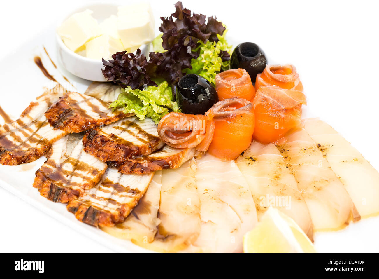 cutting of the fish on the table in a restaurant Stock Photo - Alamy