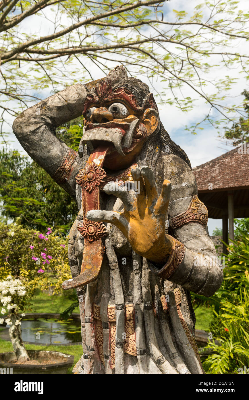 Closeup of traditional Balinese God statue in Central Bali temple Stock ...