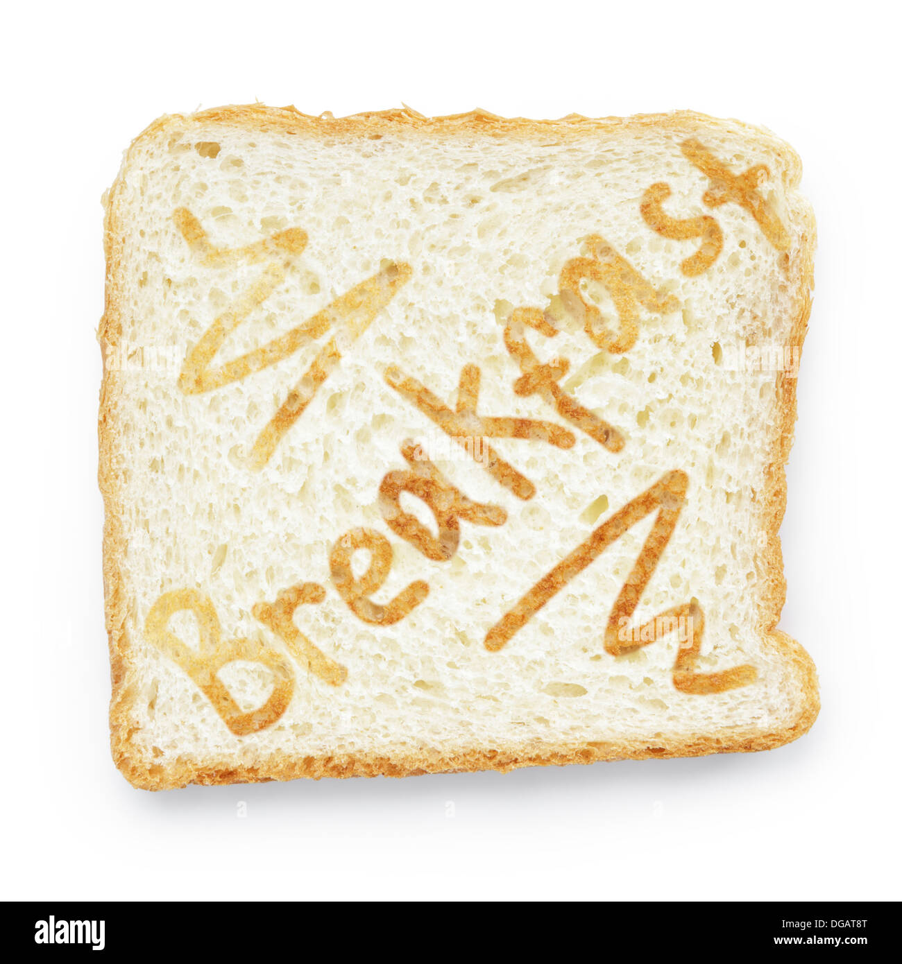 slice of bread for breakfast, on white background with shadow Stock ...