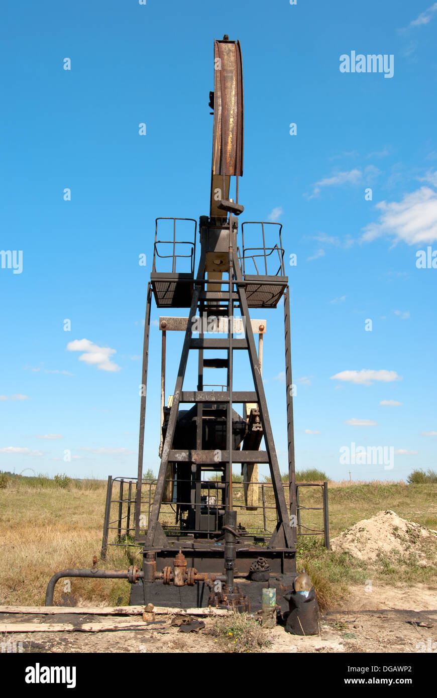 Oil pump jack in Boryslav, Ukraine Stock Photo - Alamy