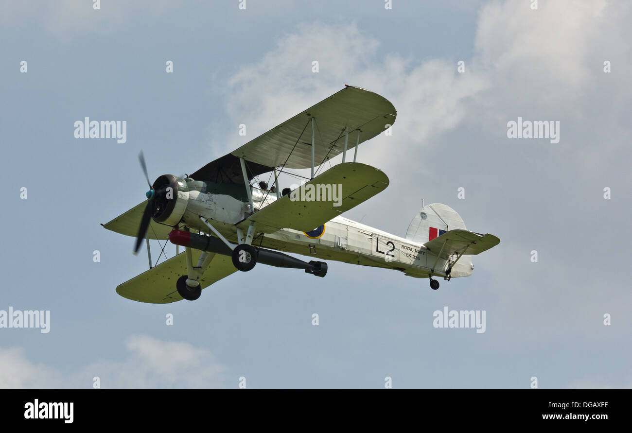 Aircraft Fairey Swordfish II Royal Navy Historic Flight Stock Photo - Alamy