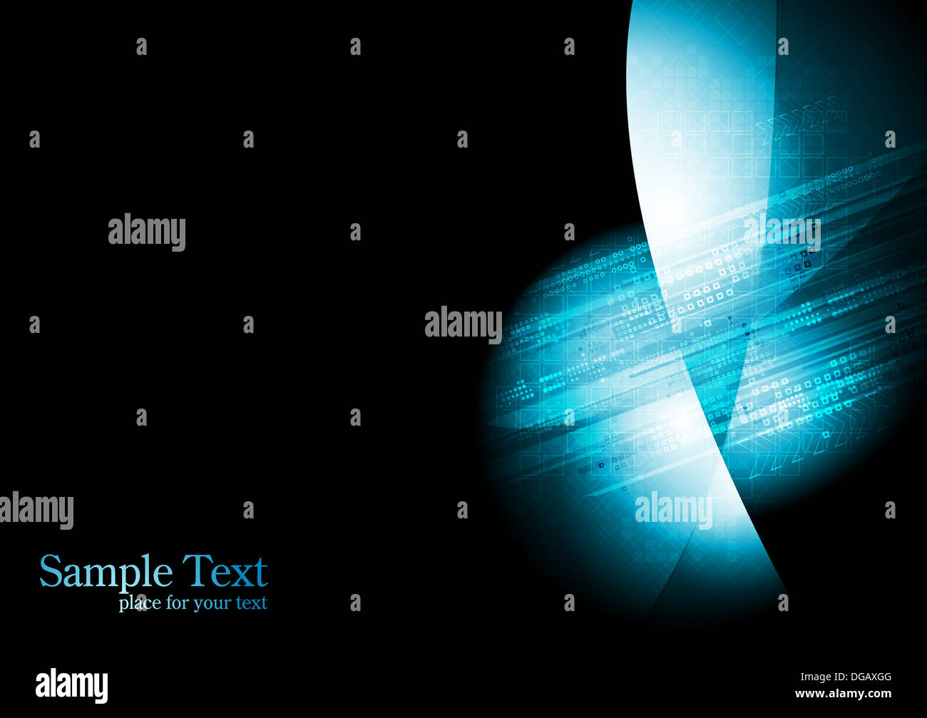 Vibrant blue tech background. Vector eps 10 Stock Photo - Alamy