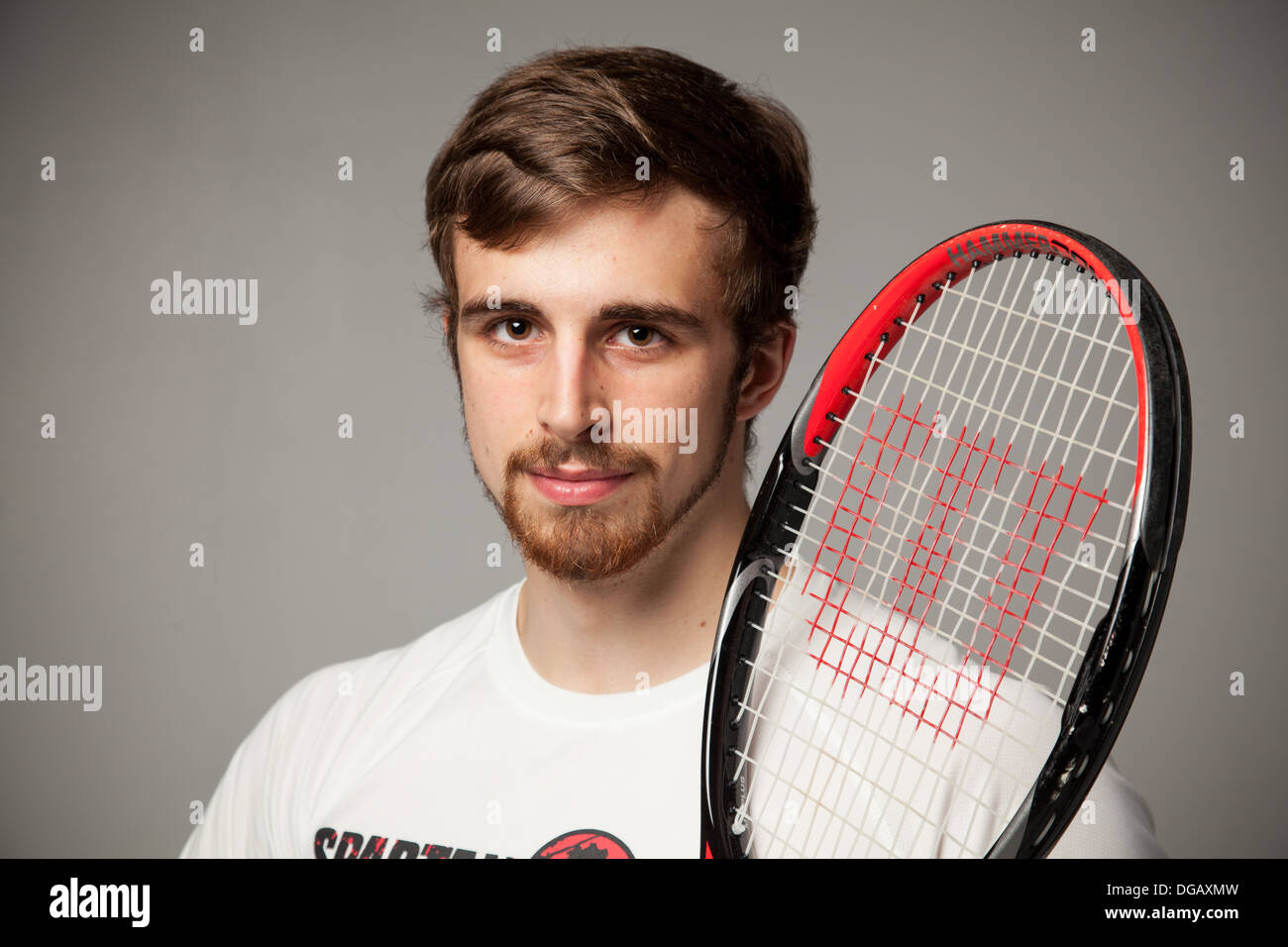 Fit male tennis player model Stock Photo - Alamy