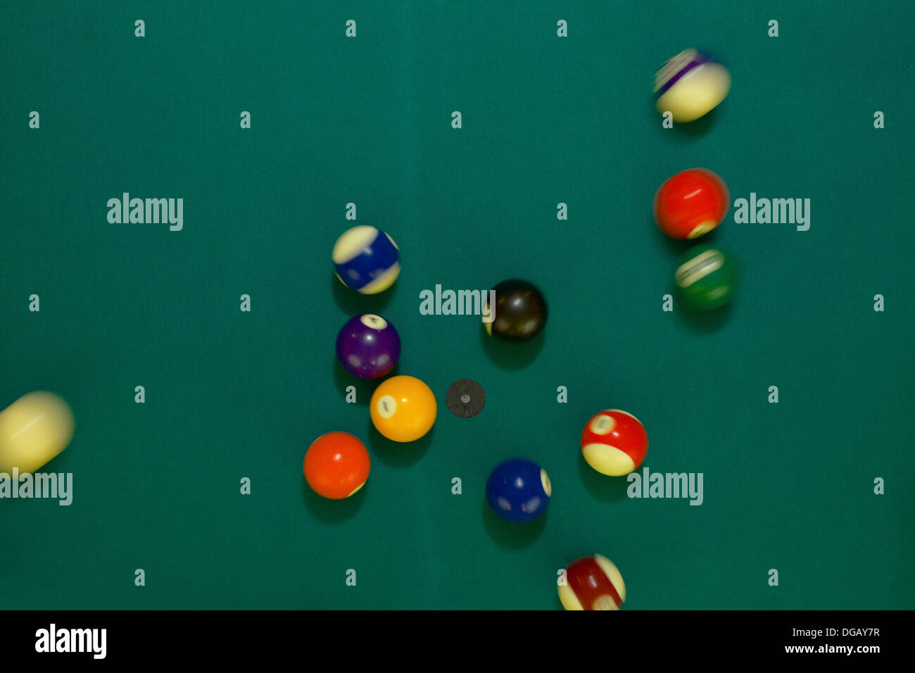 Pool ball collision hi-res stock photography and images - Alamy