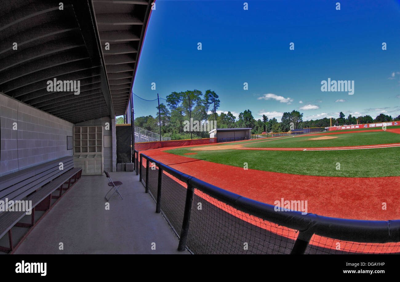 Empty Baseball Field At Night