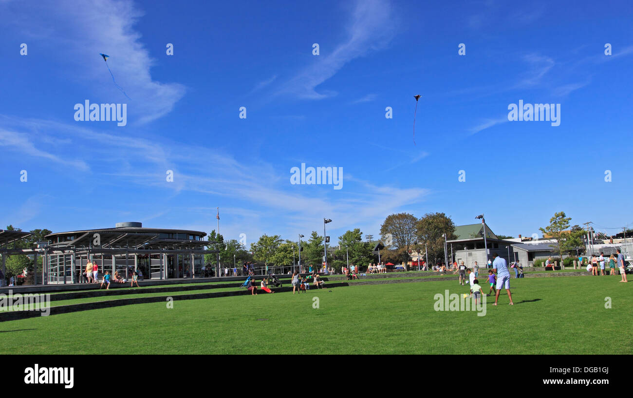 Mitchell Park Village of Greenport Long Island New York Stock Photo - Alamy