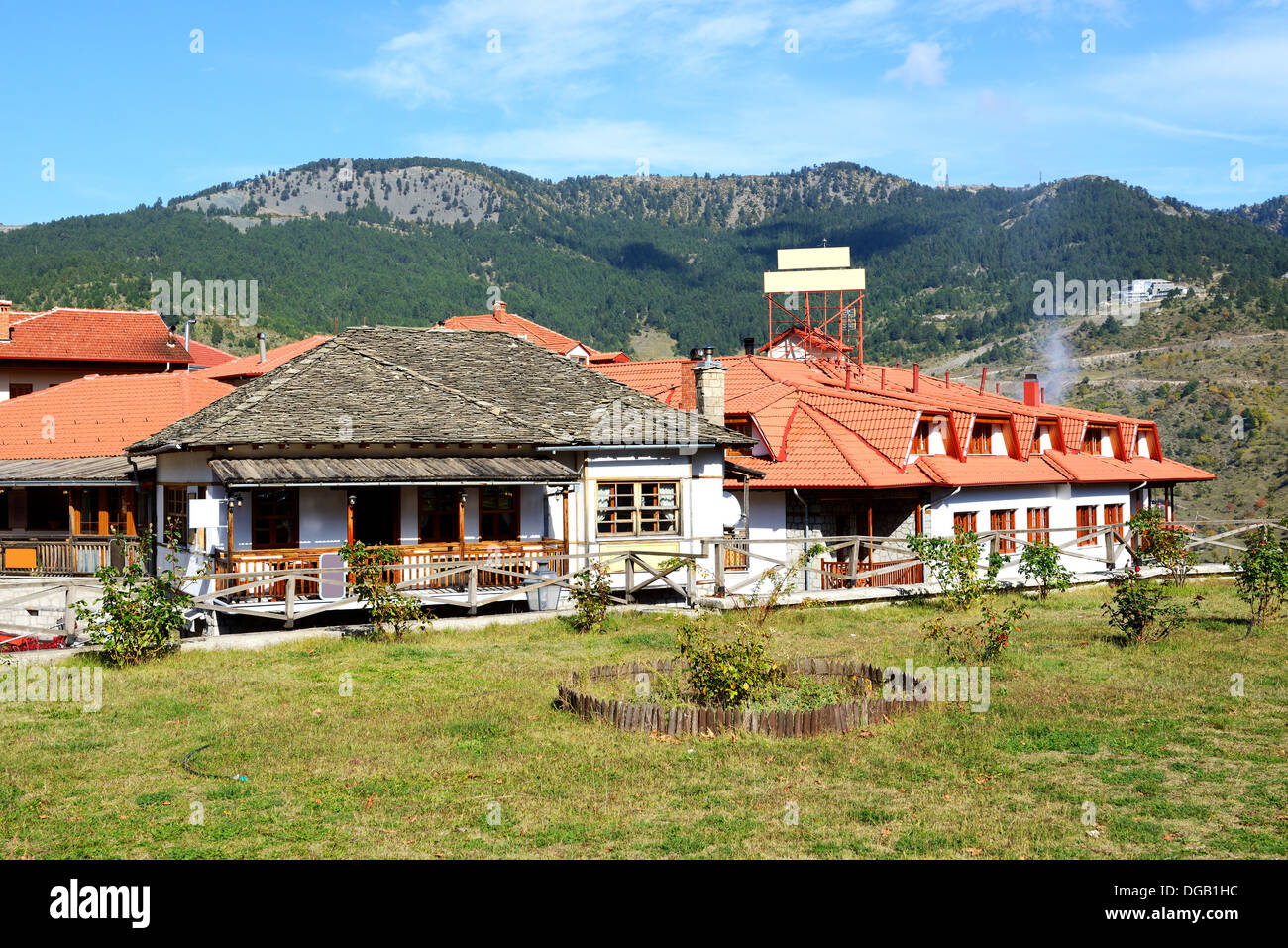 The building of luxury hotel, Metsovo, Greece Stock Photo - Alamy