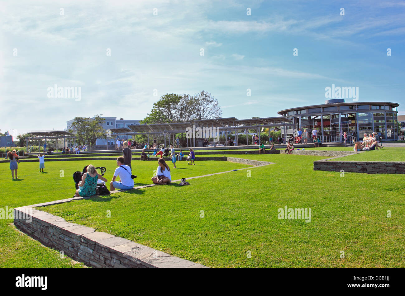 Mitchell Park Village of Greenport Long Island New York Stock Photo - Alamy