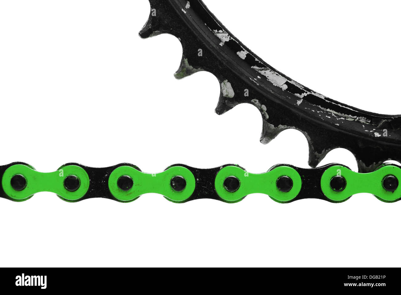 Green bike detail isolated on hi-res stock photography and images - Alamy