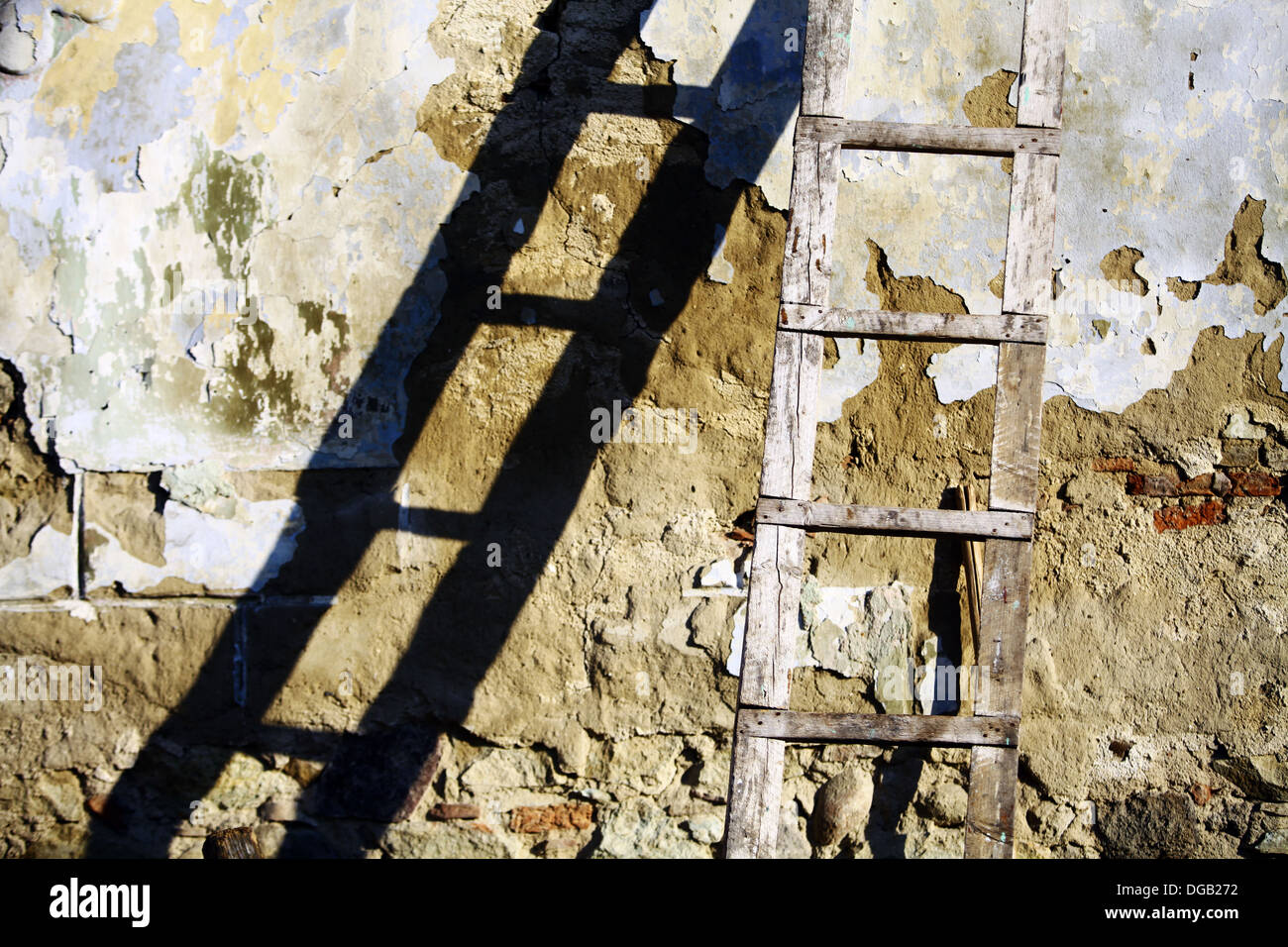 Timber step ladder hi-res stock photography and images - Alamy