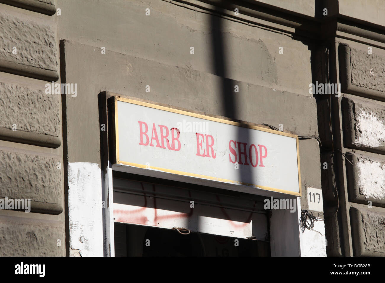 Funny barber sign hi-res stock photography and images - Alamy