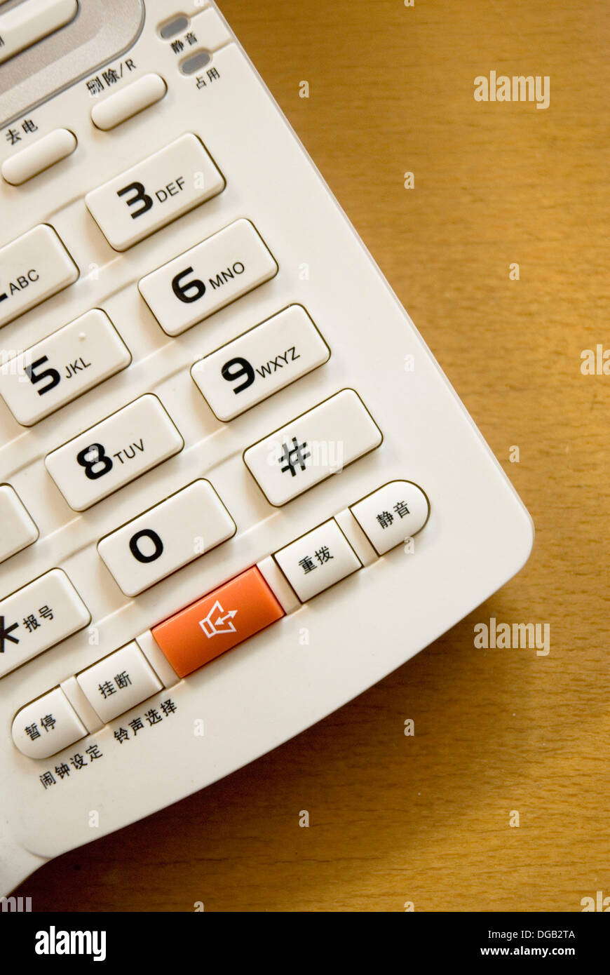 A close-up of key telephone Stock Photo - Alamy