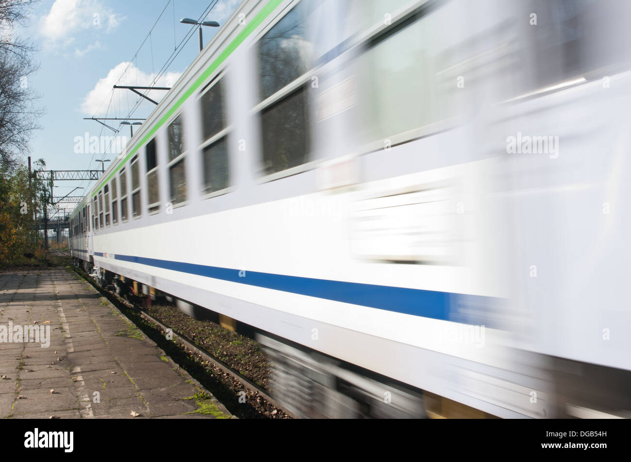 Riding a train on the platform Stock Photo - Alamy