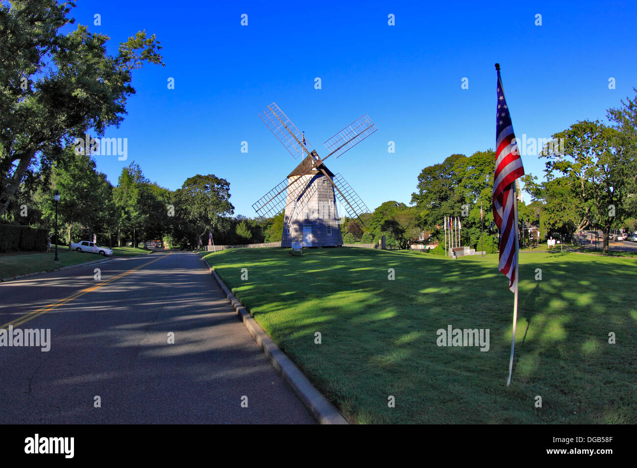 Old Hook Windmill East Hampton Long Island New York Stock Photo - Alamy