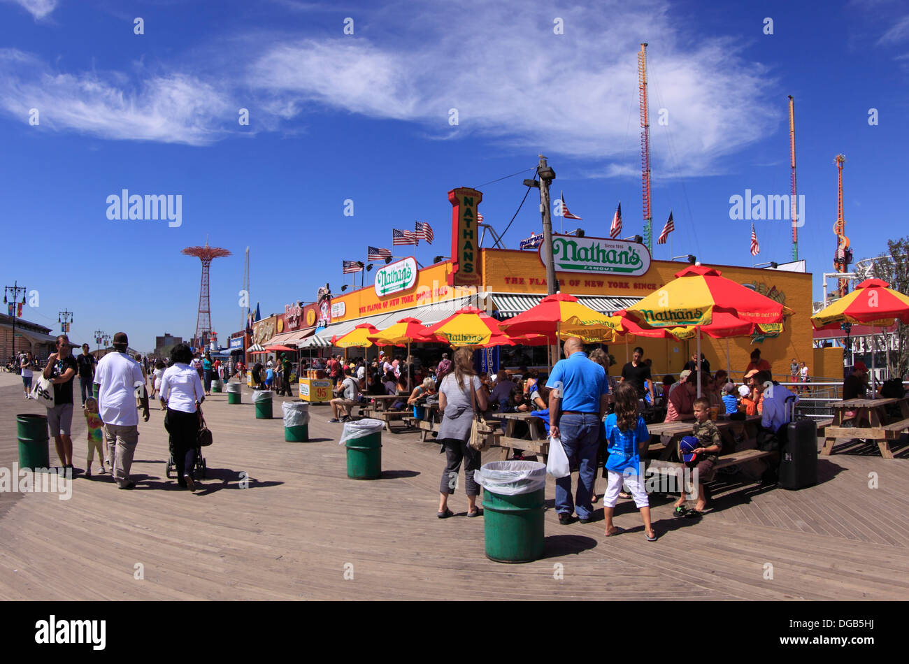 Coney island boardwalk hi-res stock photography and images - Alamy