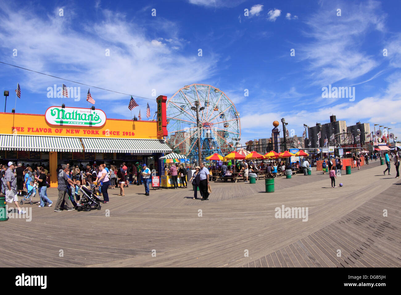 The boardwalk at Coney Island Brooklyn New York Stock Photo - Alamy