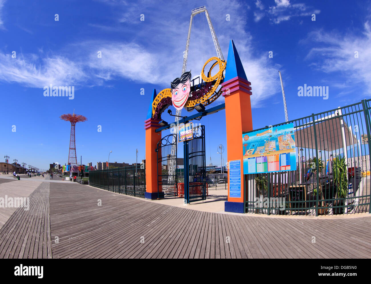 The boardwalk at Coney Island Brooklyn New York Stock Photo - Alamy
