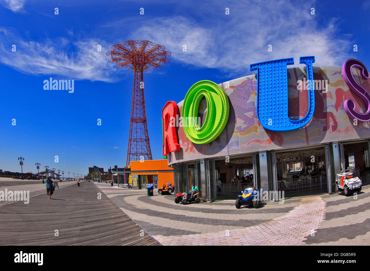 The boardwalk at Coney Island Brooklyn New York Stock Photo - Alamy