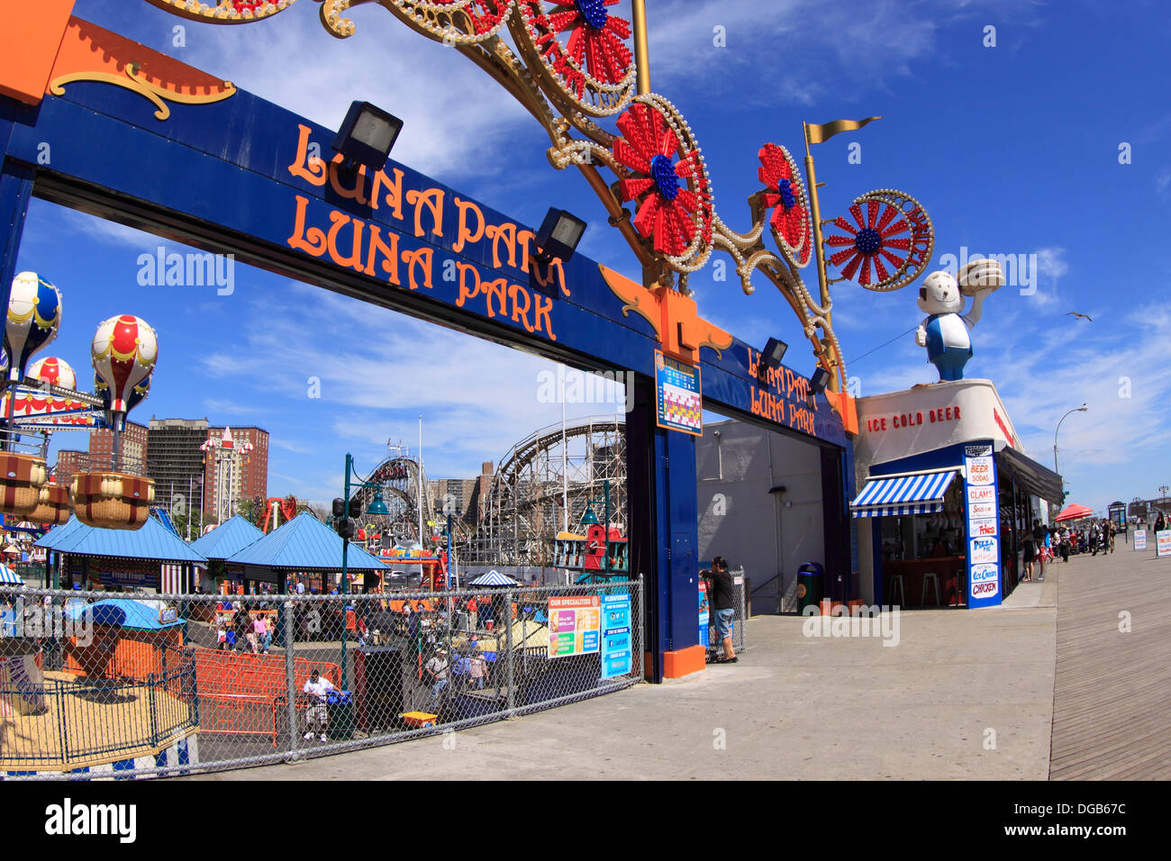The boardwalk at Coney Island Brooklyn New York Stock Photo - Alamy