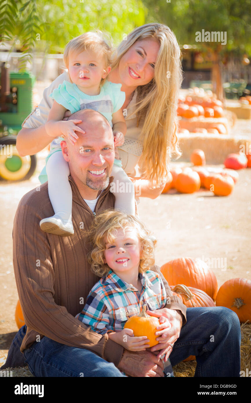 Attractive family portrait in rustic hi-res stock photography and ...