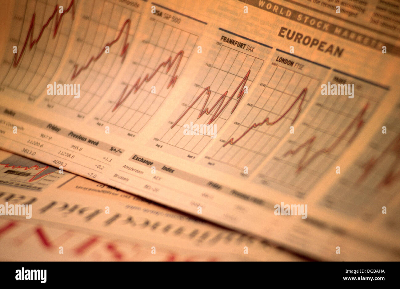 Stock trading graph Stock Photo - Alamy
