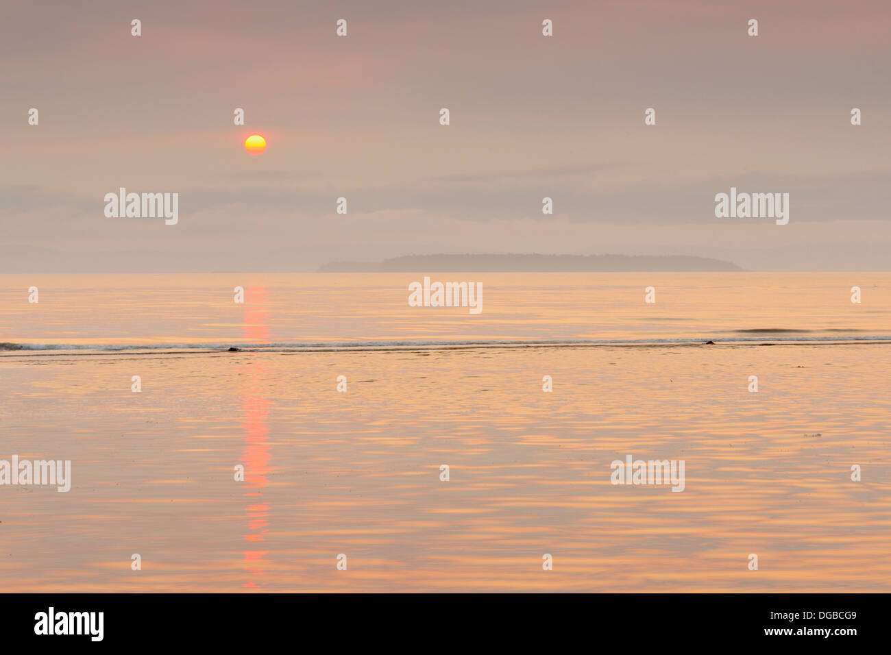 Sunrise over D'Acy Island View Beach Regional Park East Saanich First ...