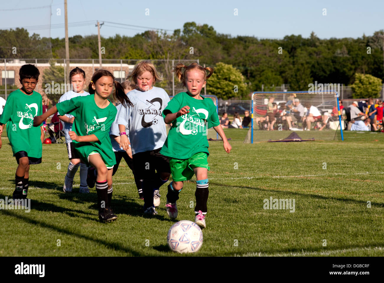 Girls soccer kick hi-res stock photography and images - Alamy