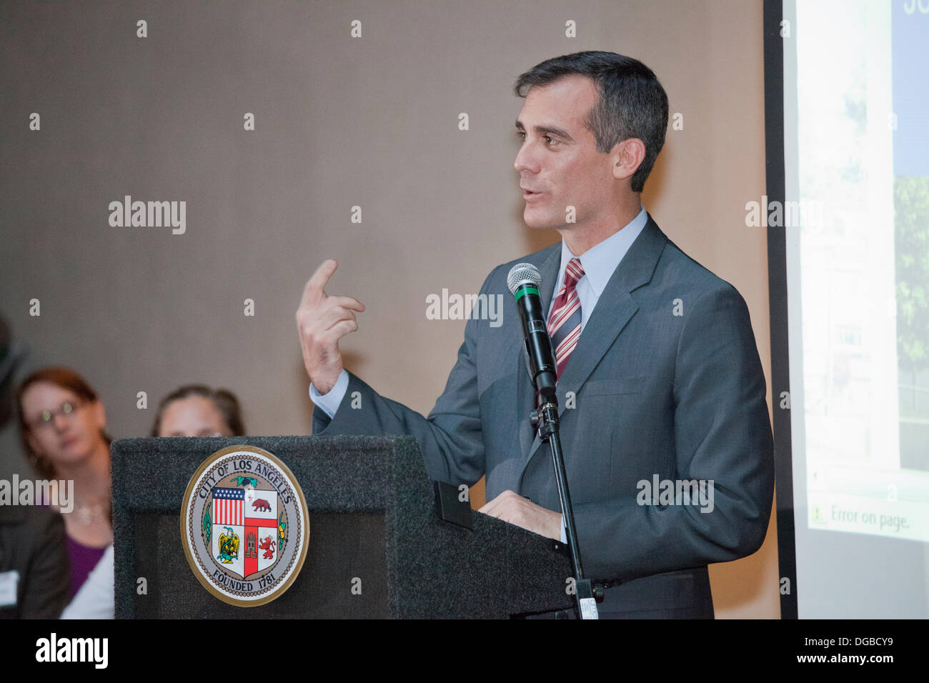 LA, CA, USA . 17th Oct, 2013. Los Angeles Mayor Eric Garcetti. The US ...