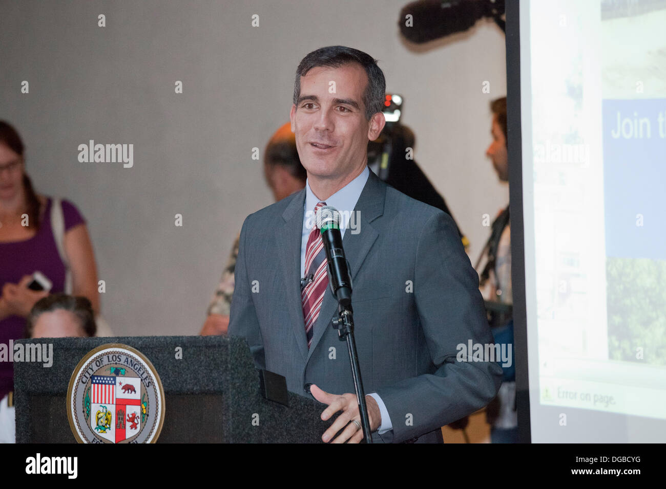 LA, CA, USA . 17th Oct, 2013. Los Angeles Mayor Eric Garcetti. The US ...