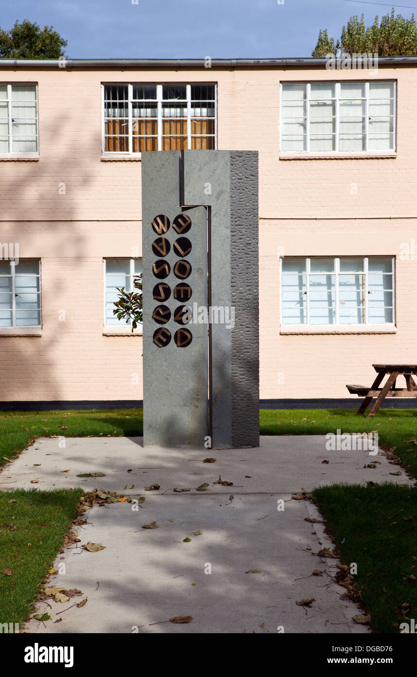 Codebreakers Memorial at the historic Bletchley Park Stock Photo - Alamy