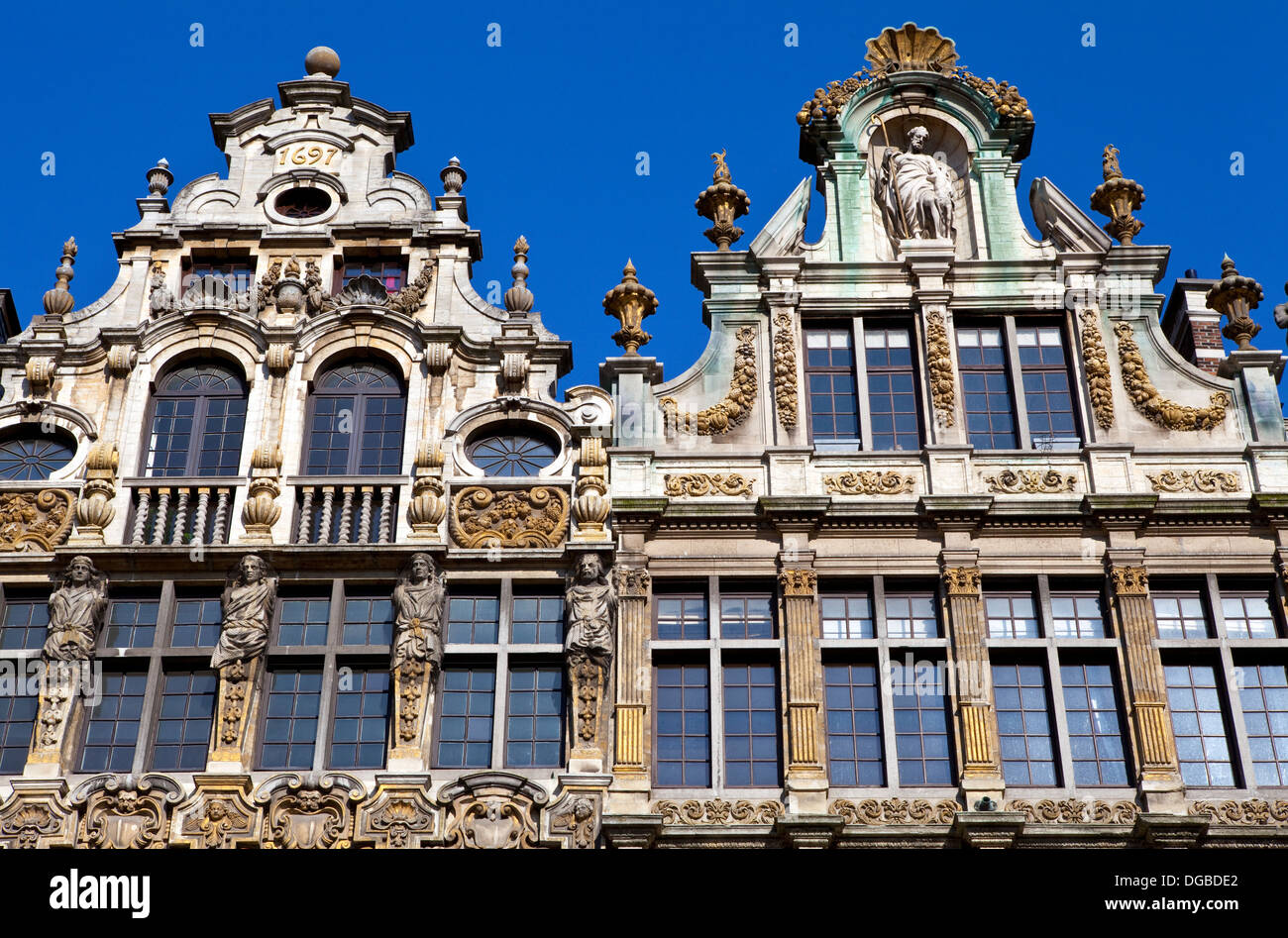 Guildhalls on the grand place in brussels hi-res stock photography and ...
