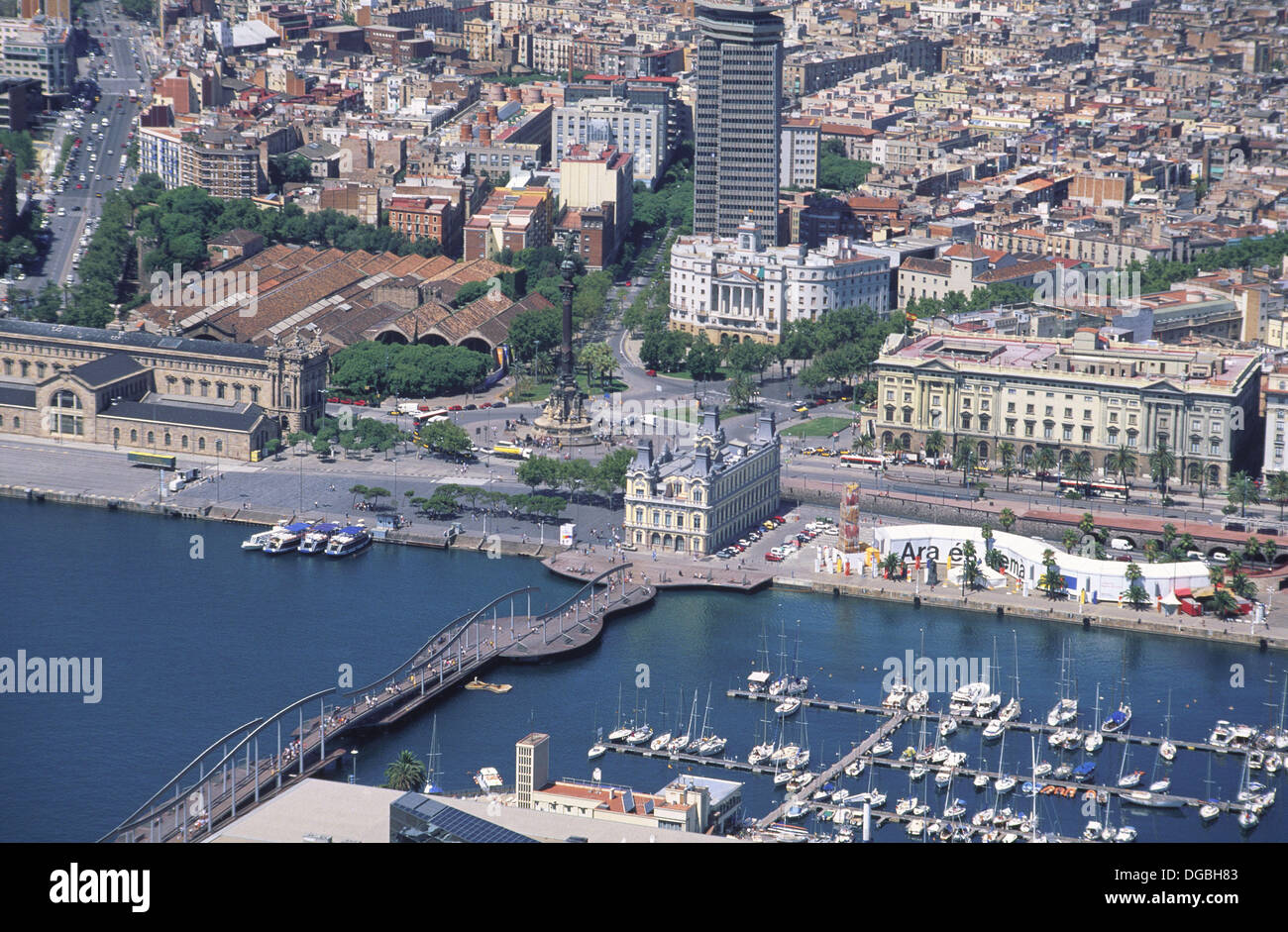 Port Vell, old harbour. Barcelona. Spain Stock Photo - Alamy