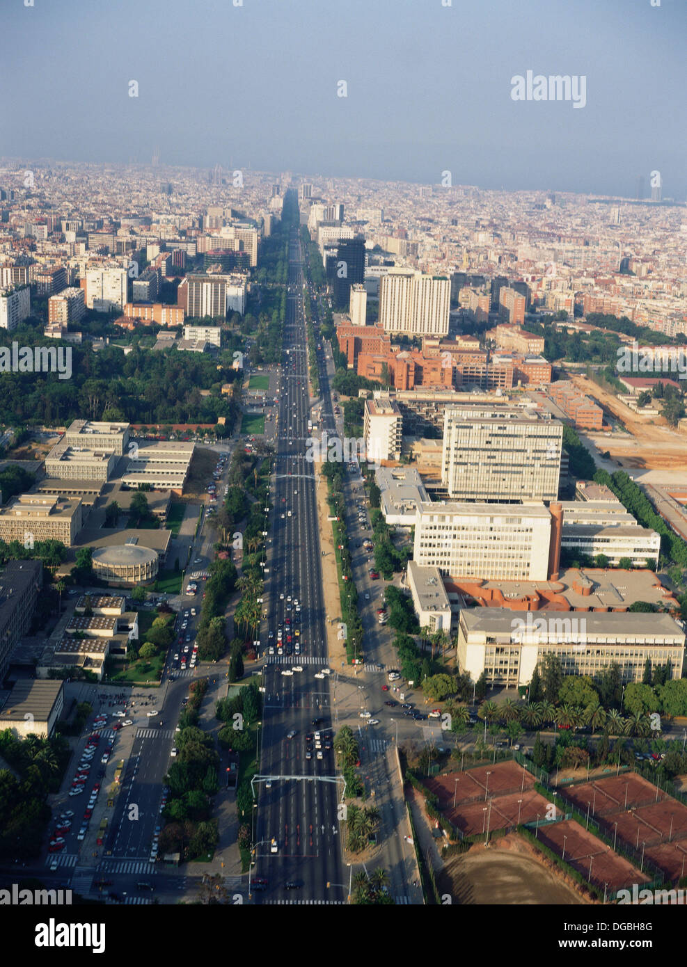 Aerial view of avinguda diagonal hi-res stock photography and images ...