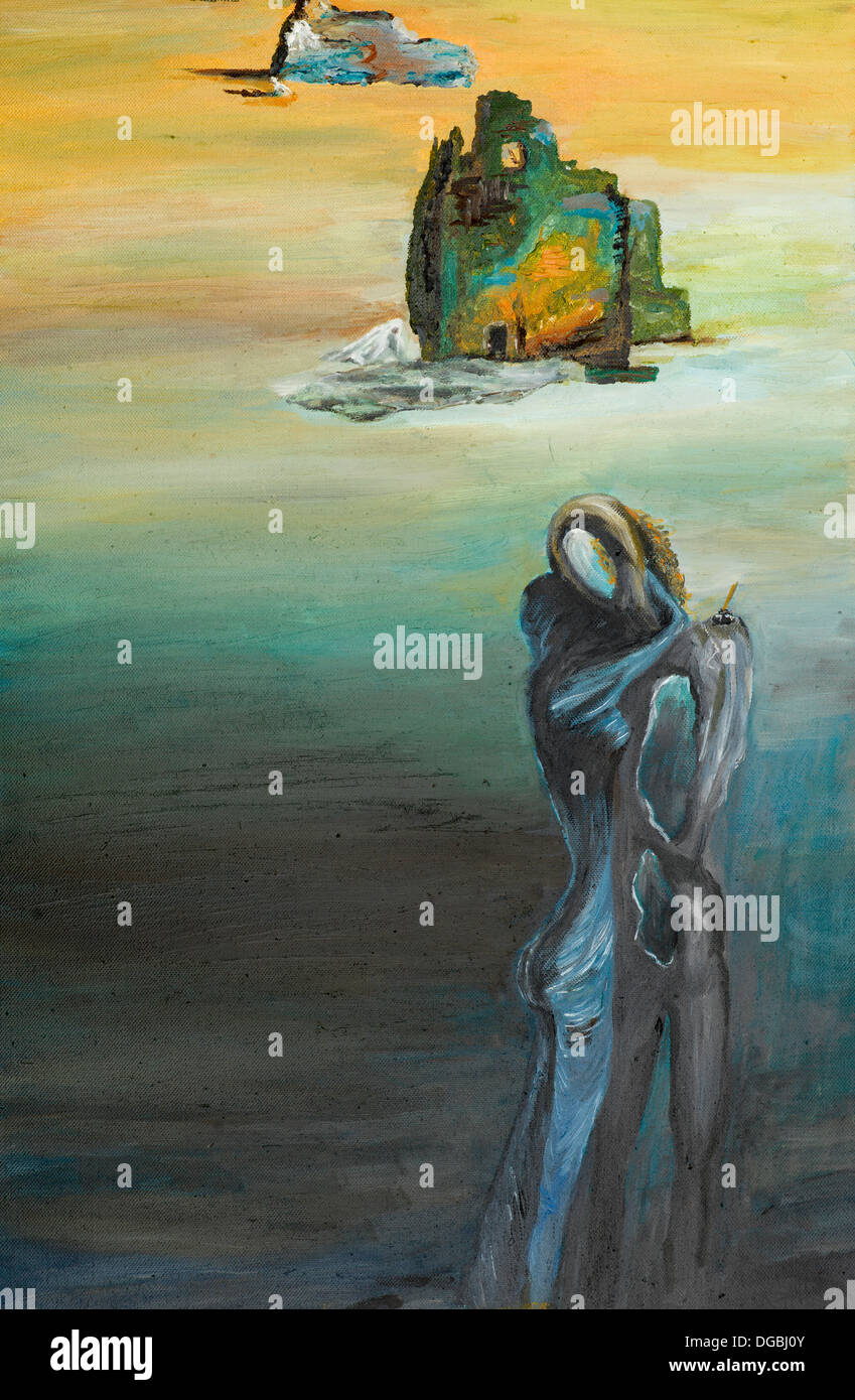 Couple kissing painting hi-res stock photography and images - Alamy