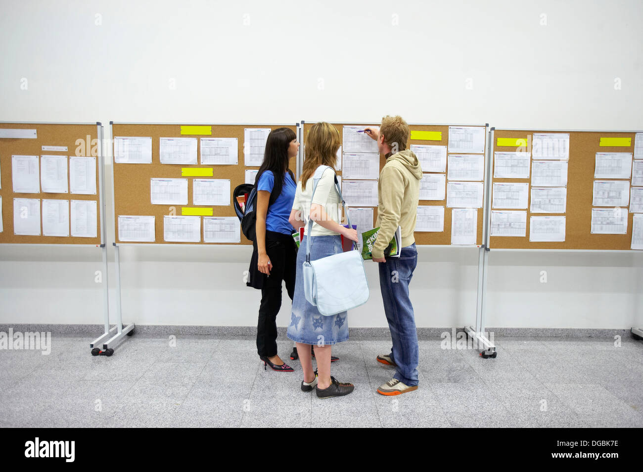 Boy reading notice board hi-res stock photography and images - Alamy