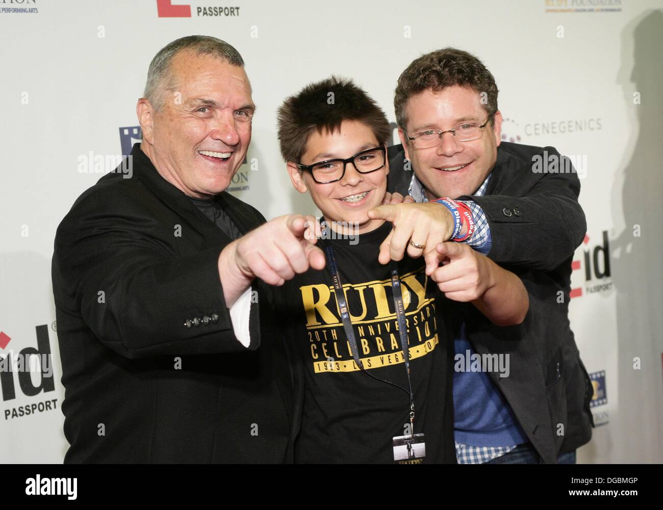 Las Vegas, NV, USA. 17th Oct, 2013. Rudy Ruettiger, Danny Ruettiger ...