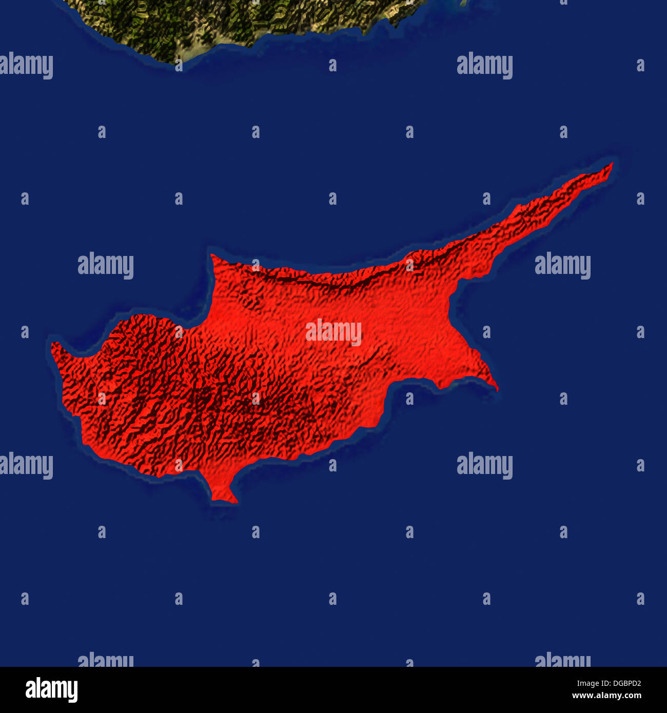 Cyprus aerial view map hi-res stock photography and images - Alamy